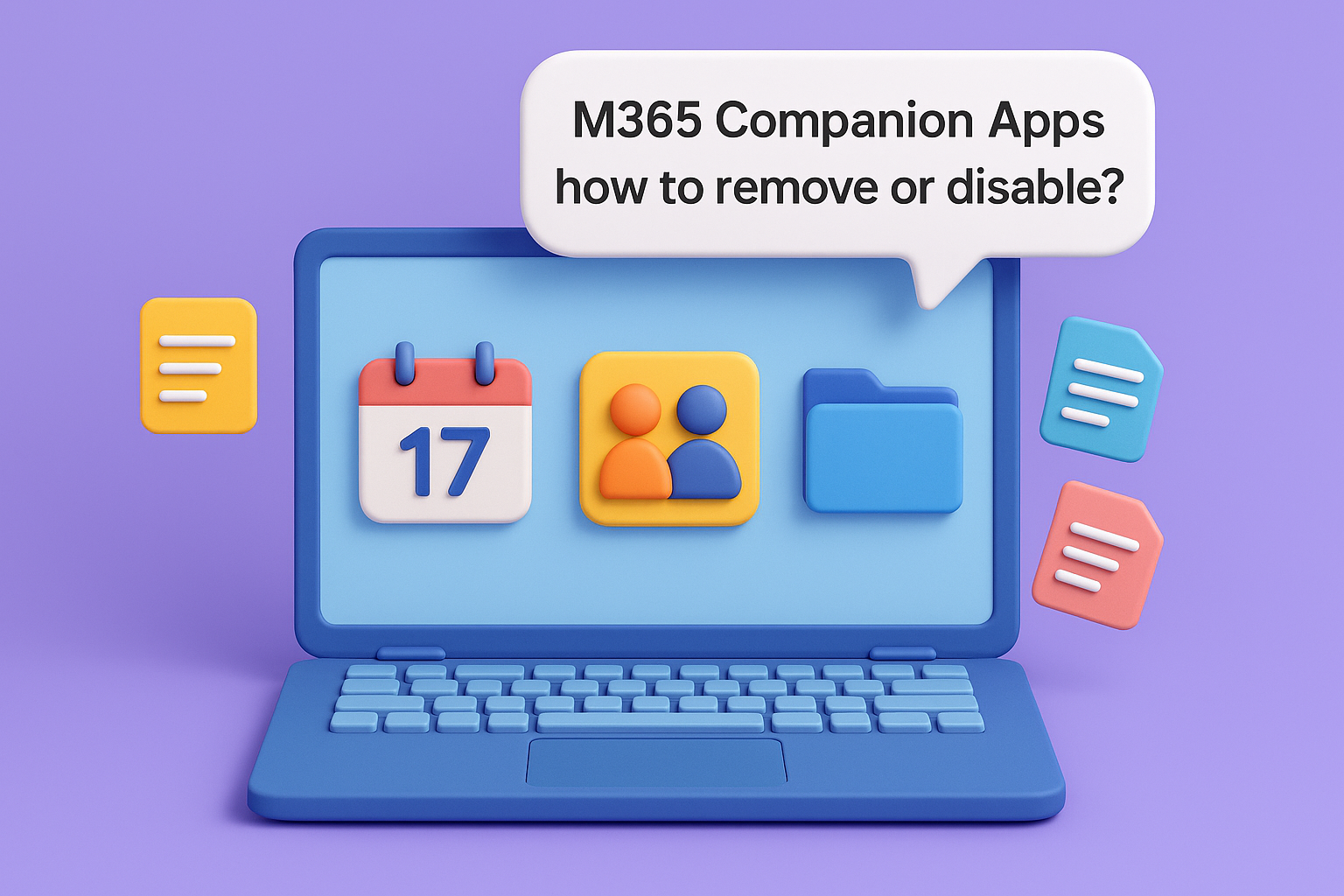 M365 Companion Apps, How to remove and disable
